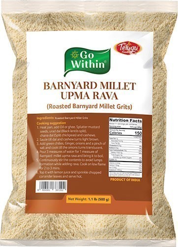 Go Within Barnyard Millet Idli Rava, 2 lb