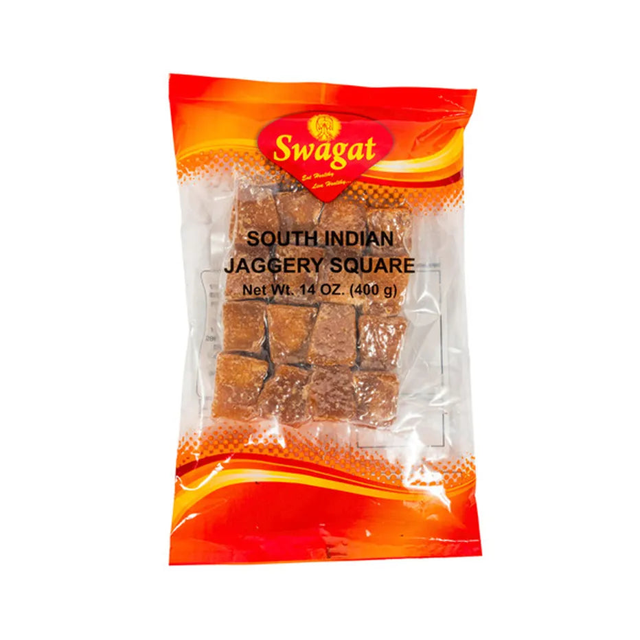 Swagat South Indian Jaggery Square Dark Brown, 400 gm