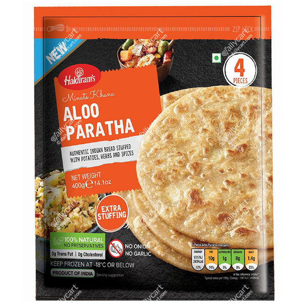 Haldiram's Gobhi Paratha, Pieces, 400 G, (Frozen), 59% OFF
